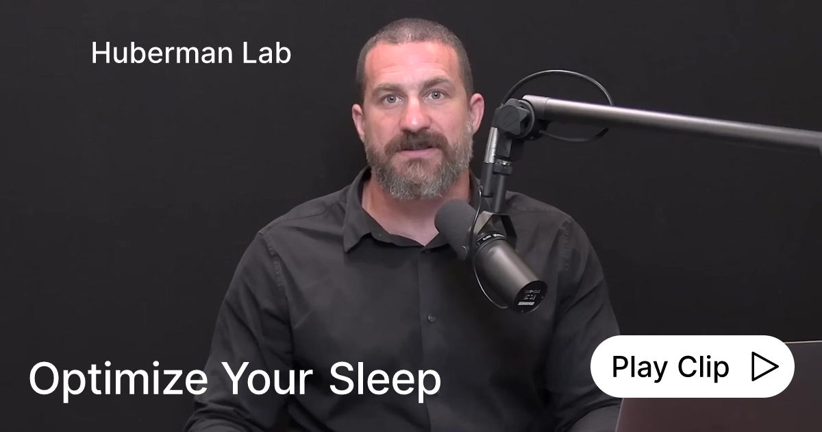 Optimize Your Sleep | Ask Huberman Lab