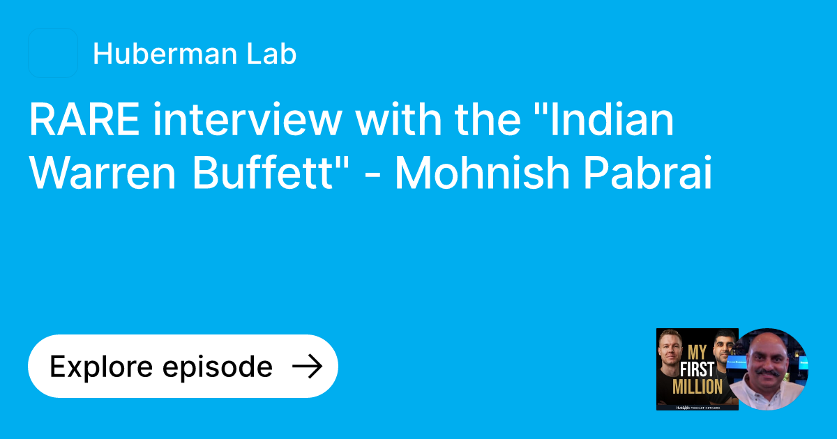 Episode: RARE interview with the "Indian Warren Buffett" - Mohnish ...