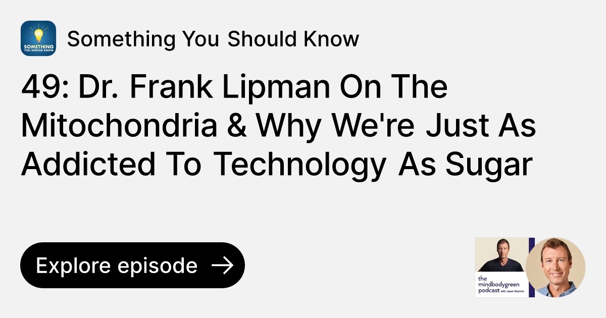49: Dr. Frank Lipman On The Mitochondria & Why We're Just As Addicted ...