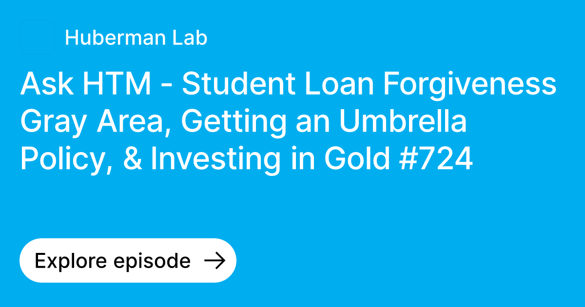 Episode: Ask HTM - Student Loan Forgiveness Gray Area, Getting an Umbrella Policy, & Investing ...