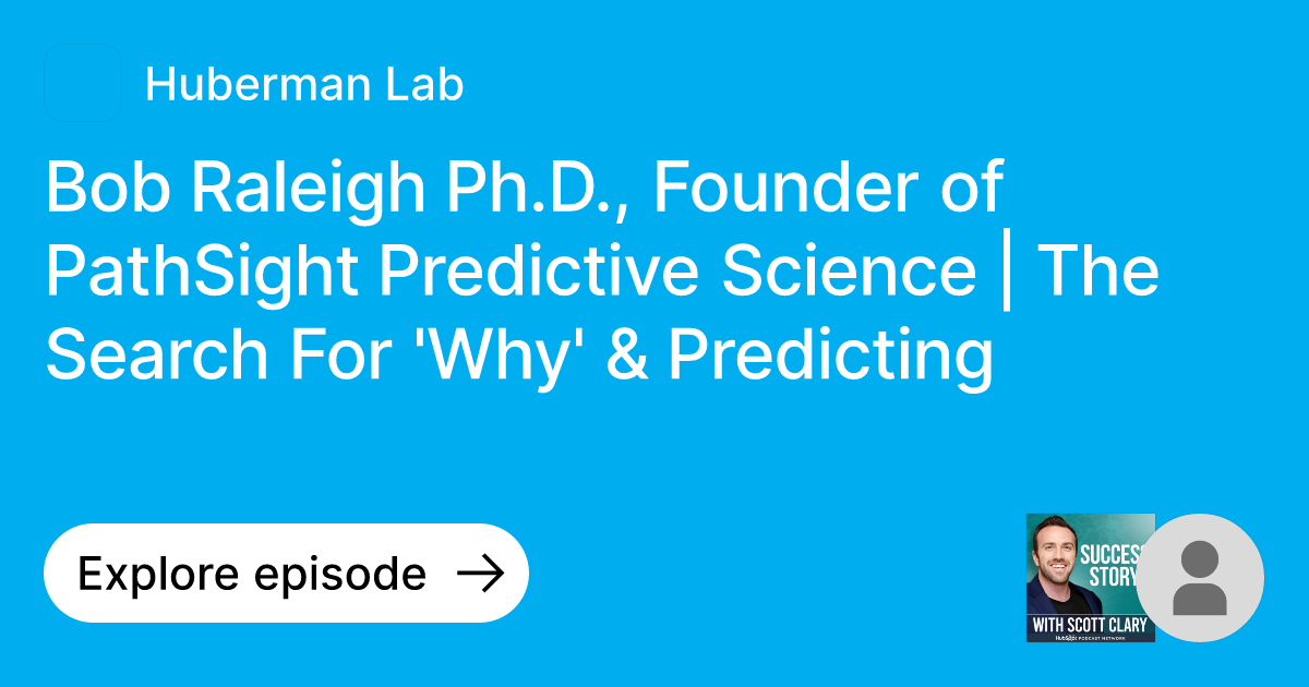 Episode: Bob Raleigh Ph.D., Founder of PathSight Predictive Science ...