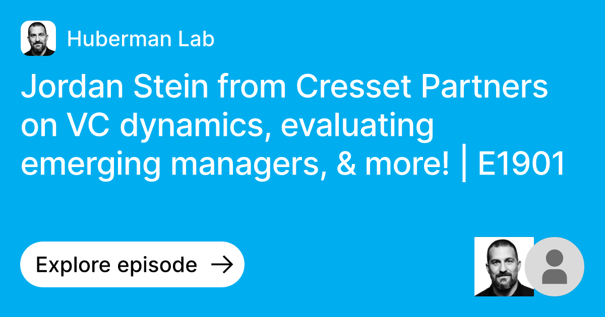 Episode: Jordan Stein from Cresset Partners on VC dynamics, evaluating ...