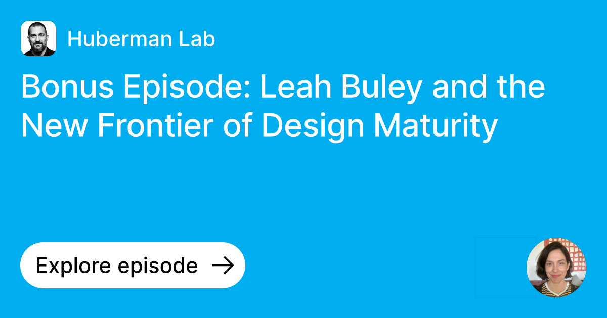 Episode: Bonus Episode: Leah Buley and the New Frontier of Design ...