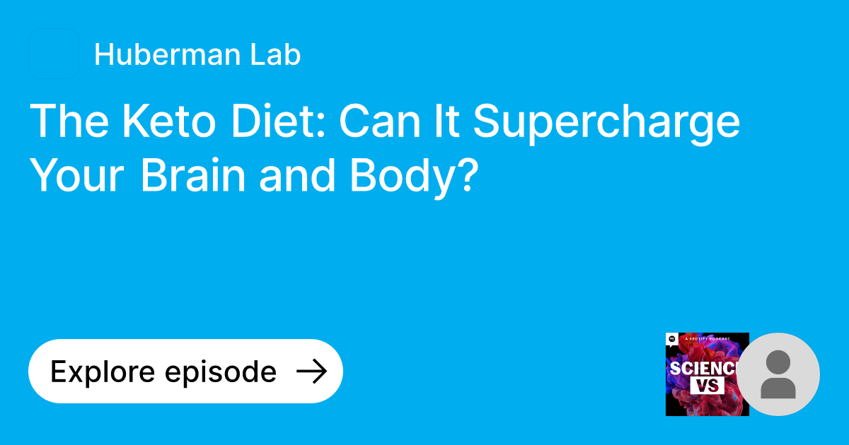 Episode: The Keto Diet: Can It Supercharge Your Brain and Body? | Ask ...