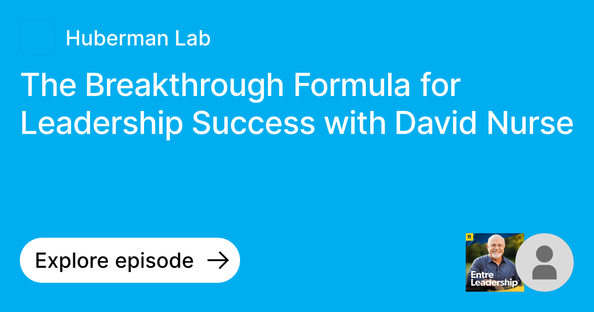 Episode: The Breakthrough Formula for Leadership Success with David ...