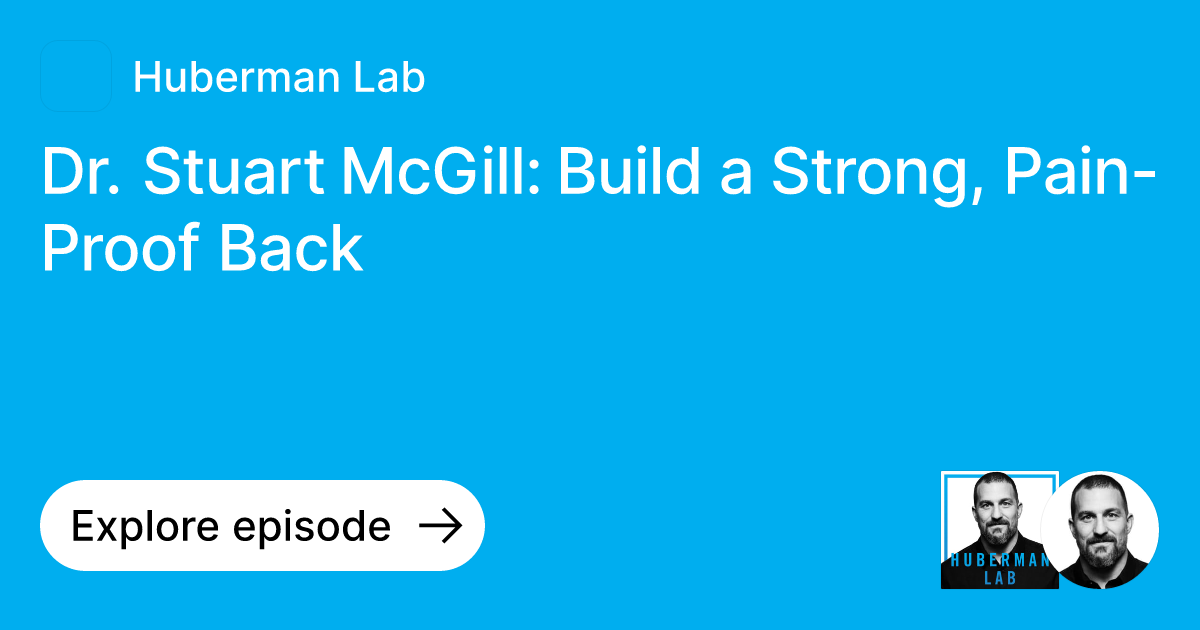 Episode: Dr. Stuart McGill: Build a Strong, Pain-Proof Back | Ask ...