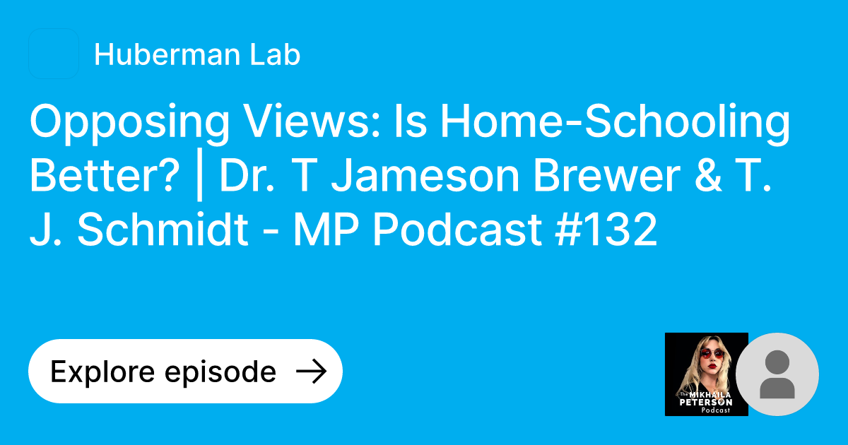 Episode: Opposing Views: Is Home-Schooling Better? | Dr. T Jameson ...