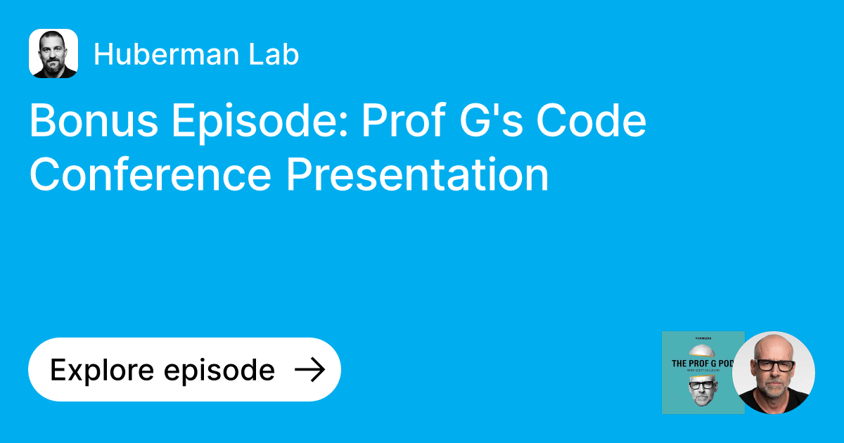 Episode: Bonus Episode: Prof G's Code Conference Presentation | Ask ...