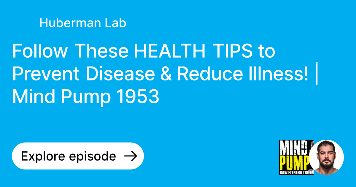 Episode: Follow These HEALTH TIPS to Prevent Disease & Reduce Illness ...