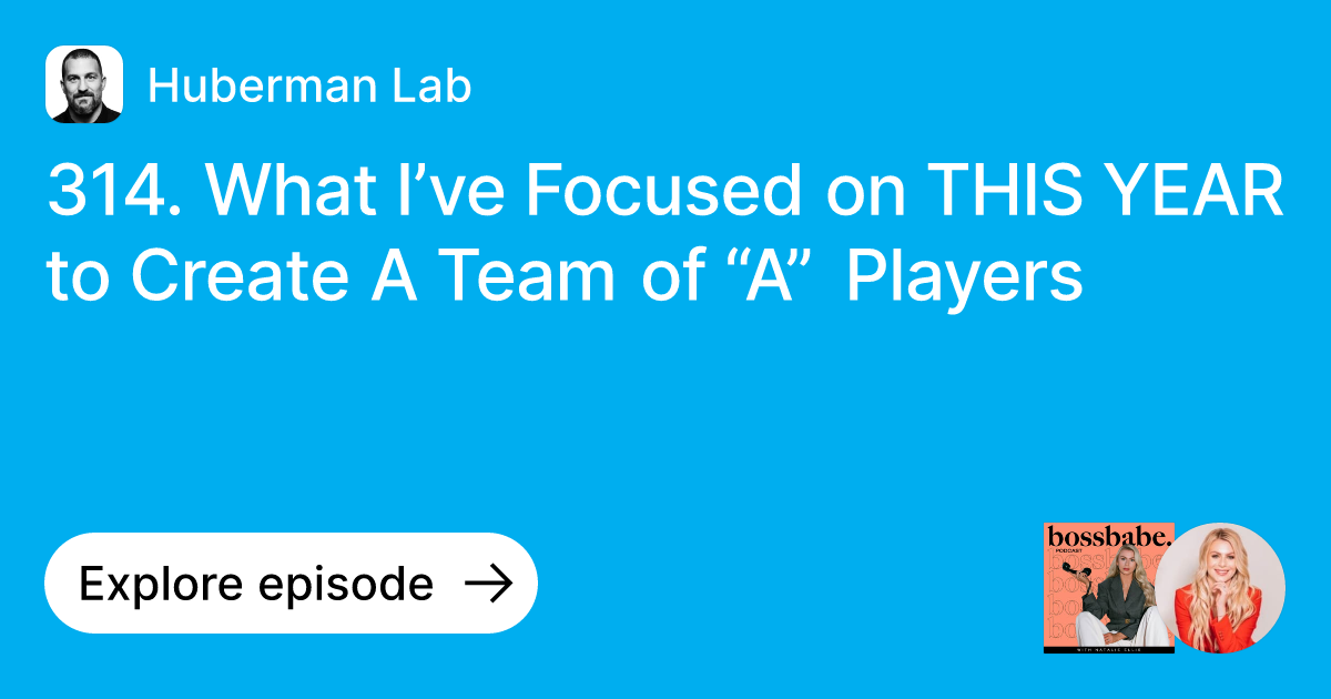 Episode: 314. What I’ve Focused on THIS YEAR to Create A Team of “A ...