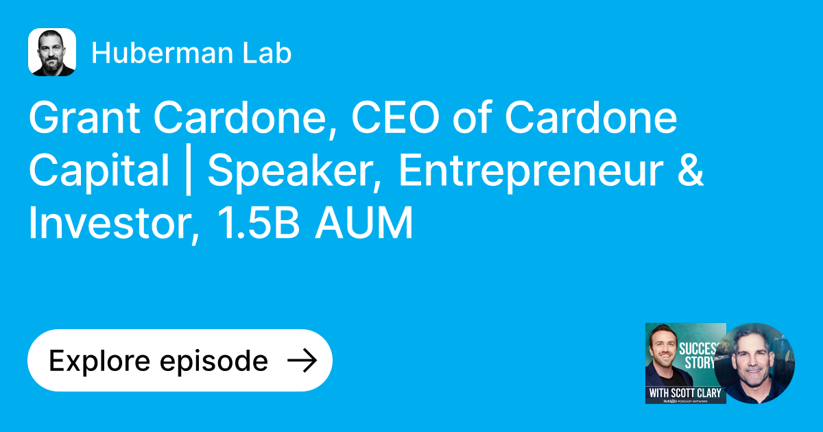 Episode: Grant Cardone, CEO of Cardone Capital | Speaker, Entrepreneur ...
