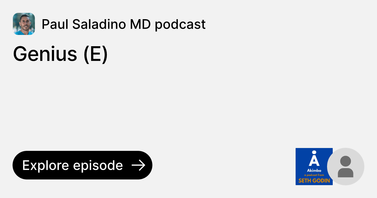 Episode: Genius (E) | Ask Paul Saladino MD podcast