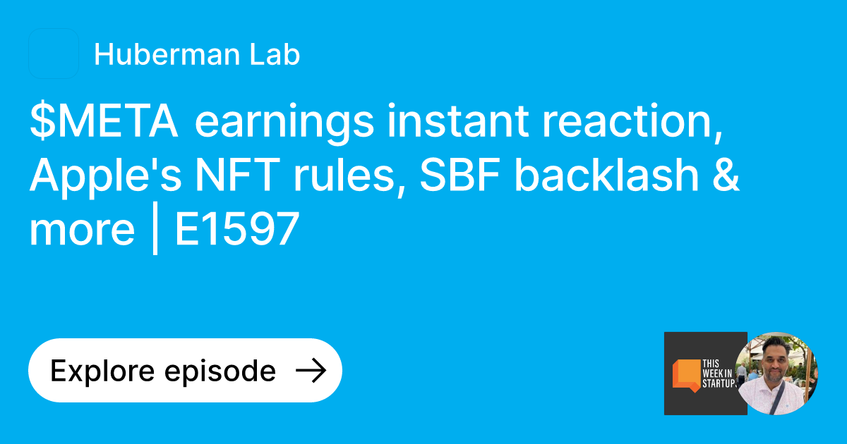 Episode: $META earnings instant reaction, Apple's NFT rules, SBF ...