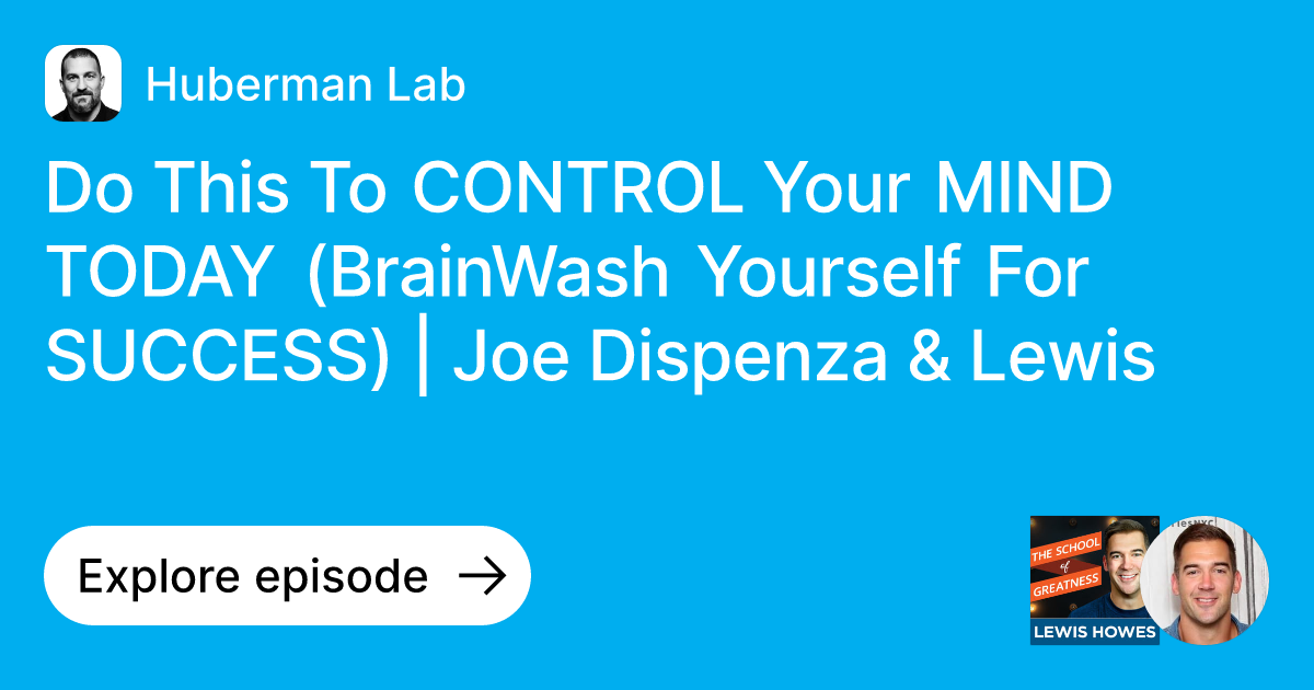 Episode: Do This To CONTROL Your MIND TODAY (BrainWash Yourself For ...