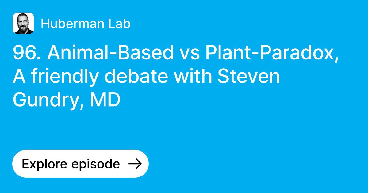 Episode: 96. Animal-Based vs Plant-Paradox, A friendly debate with ...