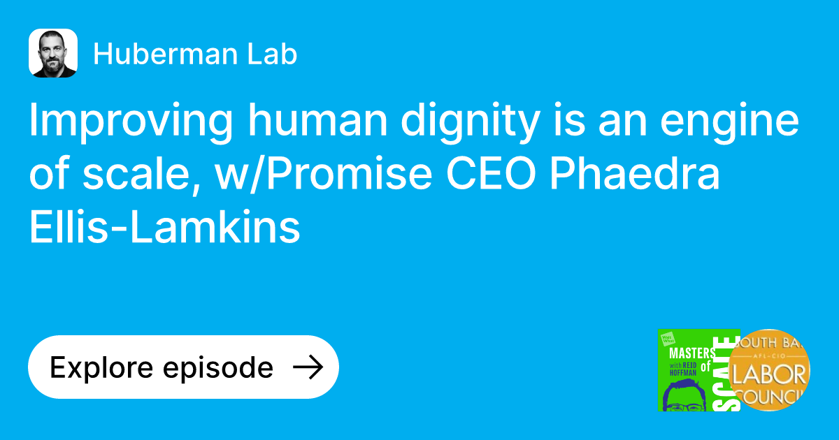 Episode: Improving human dignity is an engine of scale, w/Promise CEO Phaedra Ellis-Lamkins ...