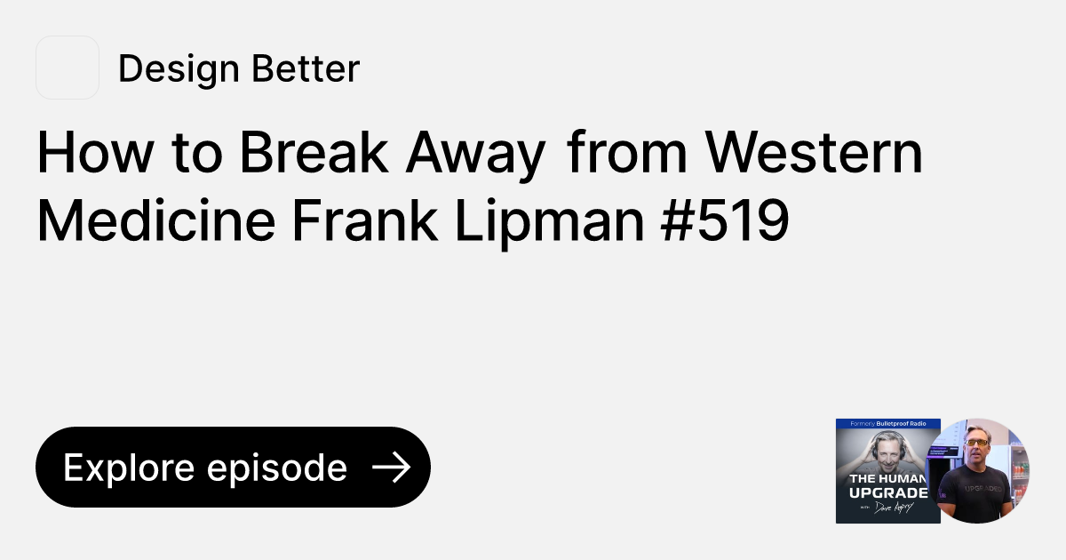 Episode: How to Break Away from Western Medicine Frank Lipman #519 ...
