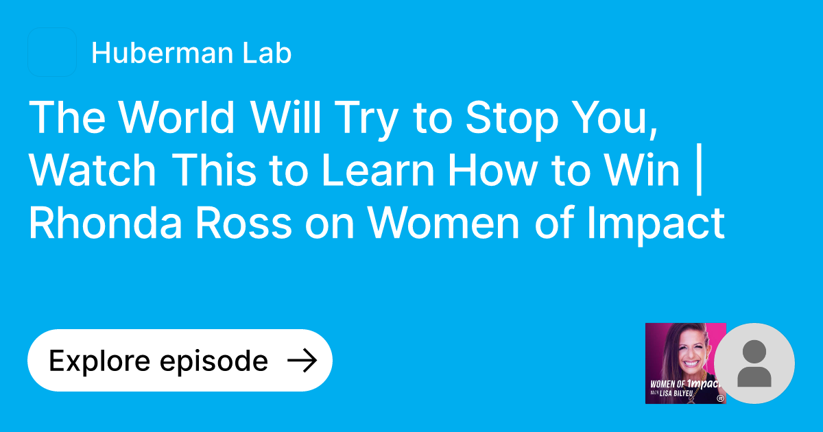 The World Will Try to Stop You, Watch This to Learn How to Win | Rhonda ...