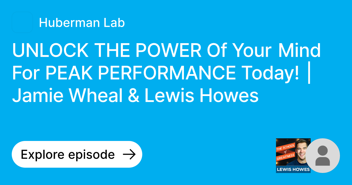 Episode: UNLOCK THE POWER Of Your Mind For PEAK PERFORMANCE Today ...