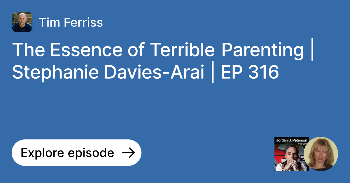 Episode: The Essence of Terrible Parenting | Stephanie Davies-Arai | EP ...
