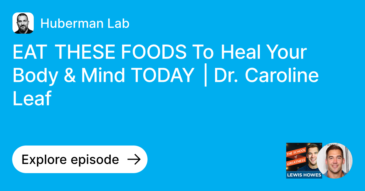 Episode: EAT THESE FOODS To Heal Your Body & Mind TODAY | Dr. Caroline ...