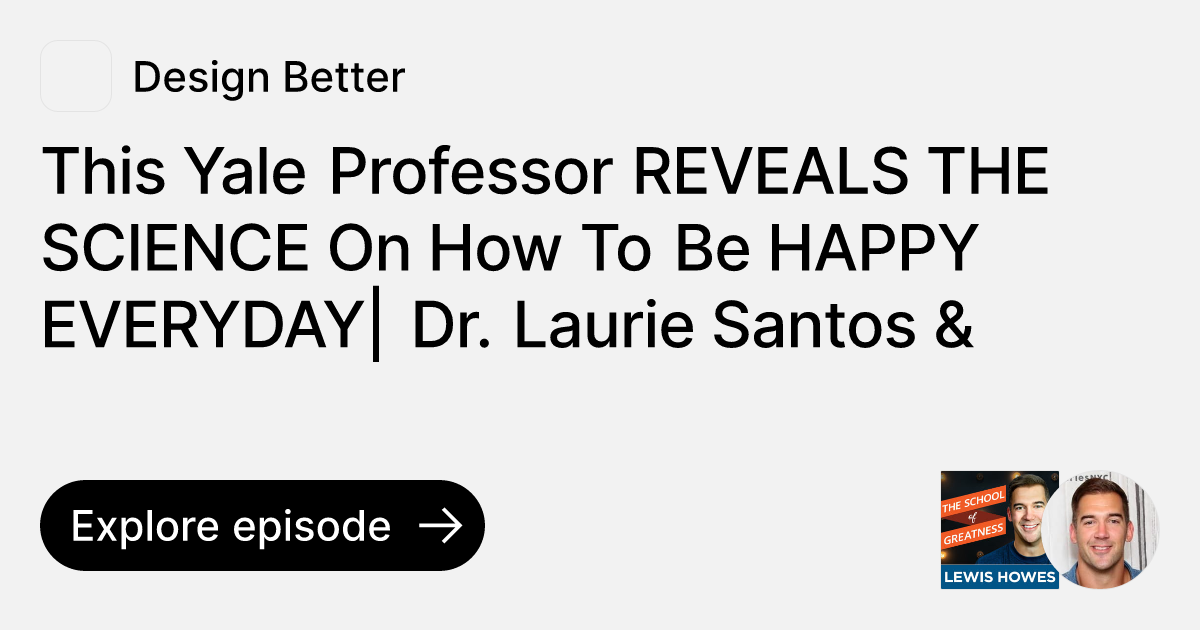 This Yale Professor REVEALS THE SCIENCE On How To Be HAPPY EVERYDAY| Dr ...