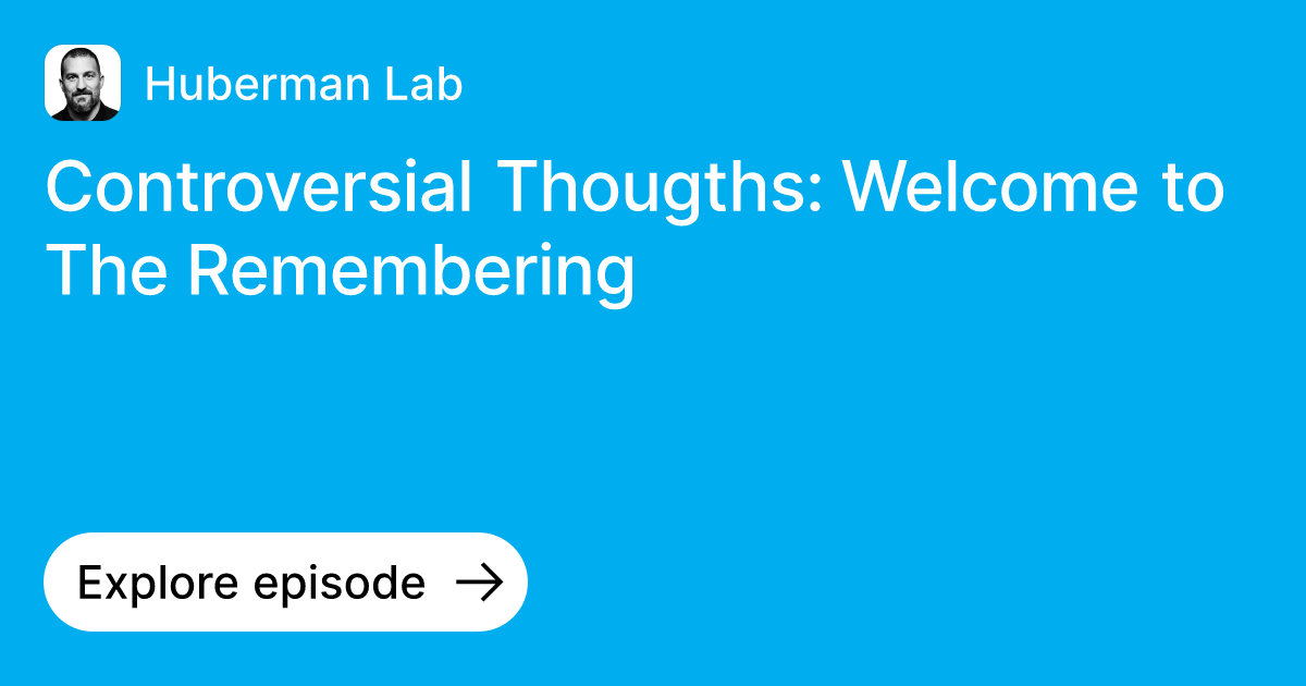 Episode: Controversial Thougths: Welcome to The Remembering | Ask ...