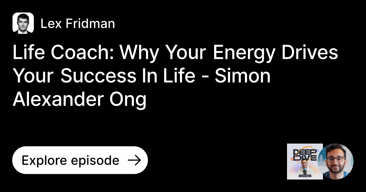 Episode: Life Coach: Why Your Energy Drives Your Success In Life ...