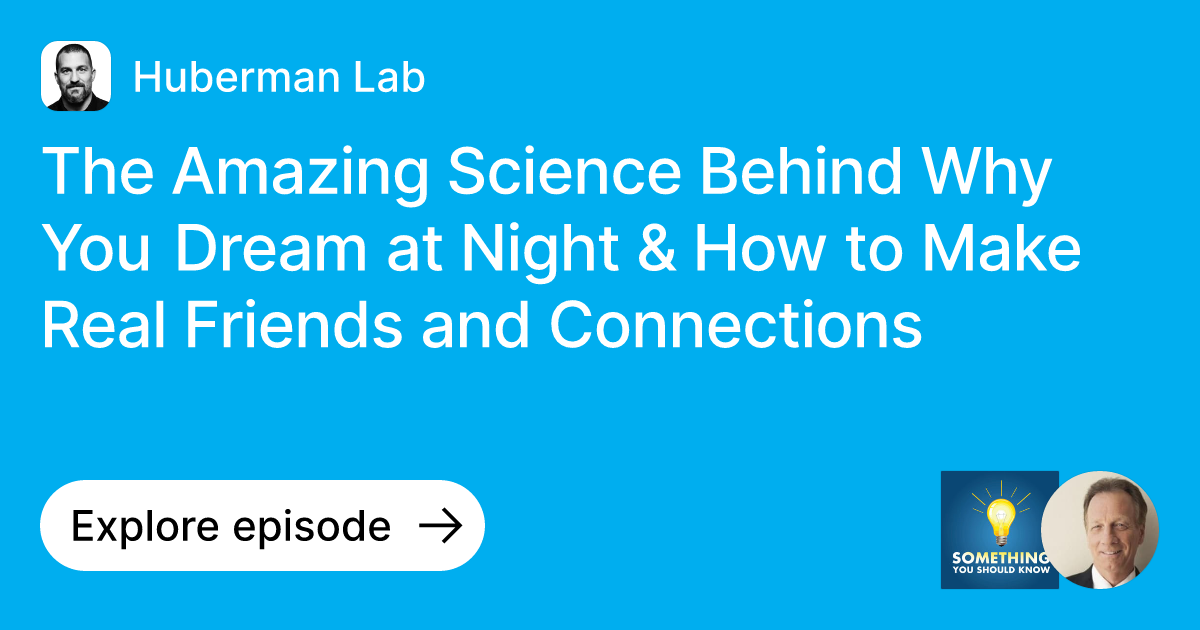 Episode: The Amazing Science Behind Why You Dream at Night & How to ...