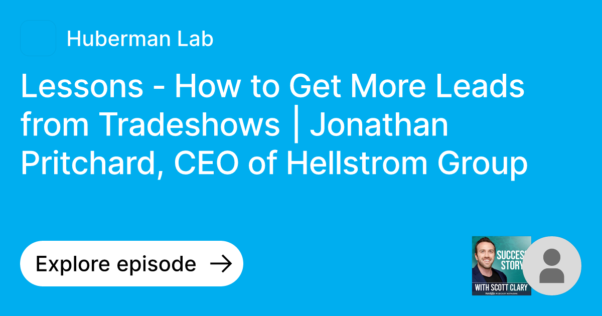 Episode: Lessons - How to Get More Leads from Tradeshows | Jonathan ...