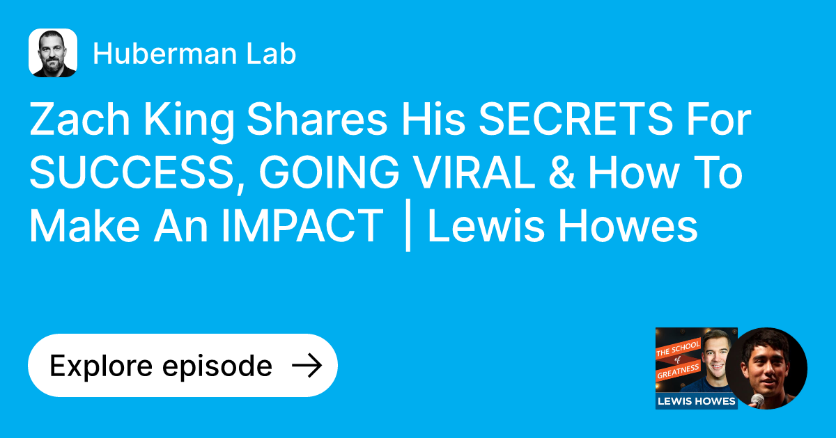 Episode: Zach King Shares His SECRETS For SUCCESS, GOING VIRAL & How To ...