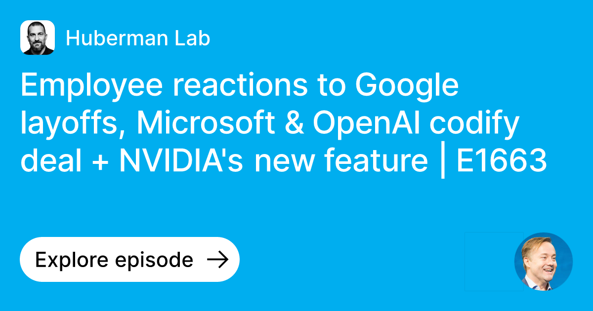 Episode: Employee reactions to Google layoffs, Microsoft & OpenAI ...