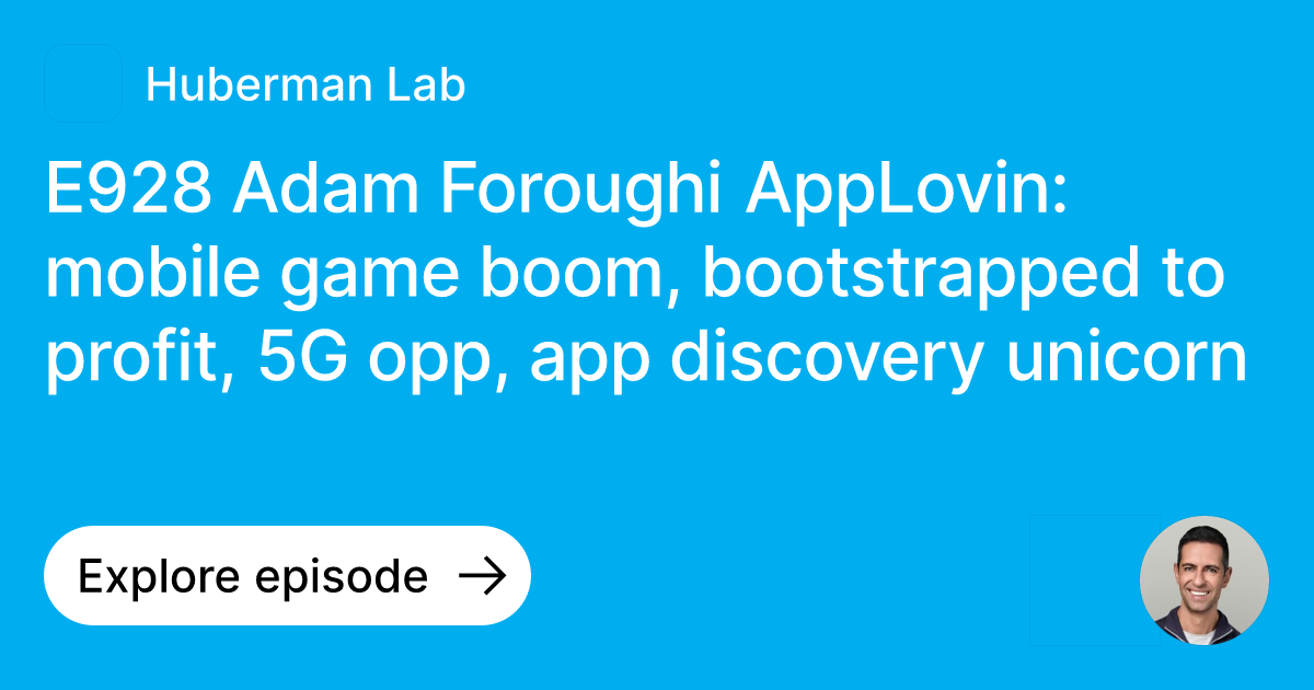 Episode: E928 Adam Foroughi AppLovin: mobile game boom, bootstrapped to ...
