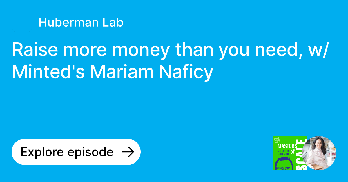 Episode: Raise more money than you need, w/Minted's Mariam Naficy | Ask ...