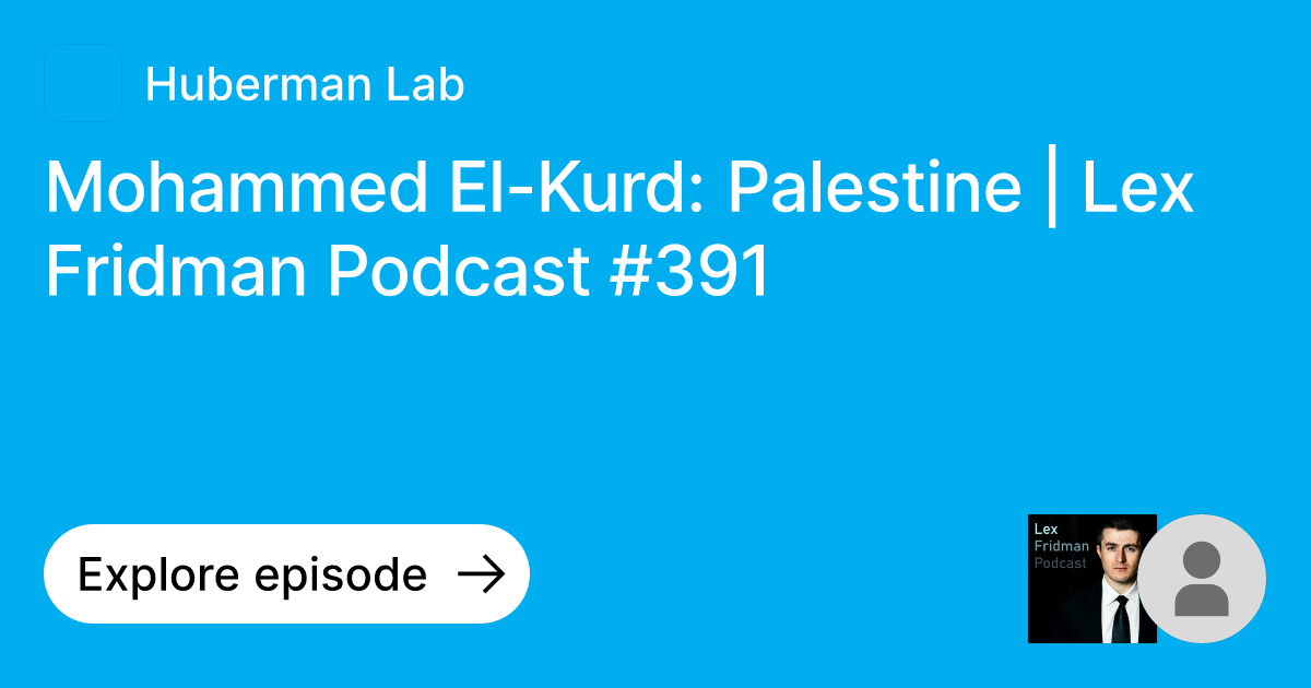 Episode: Mohammed El-Kurd: Palestine | Lex Fridman Podcast #391 | Ask ...