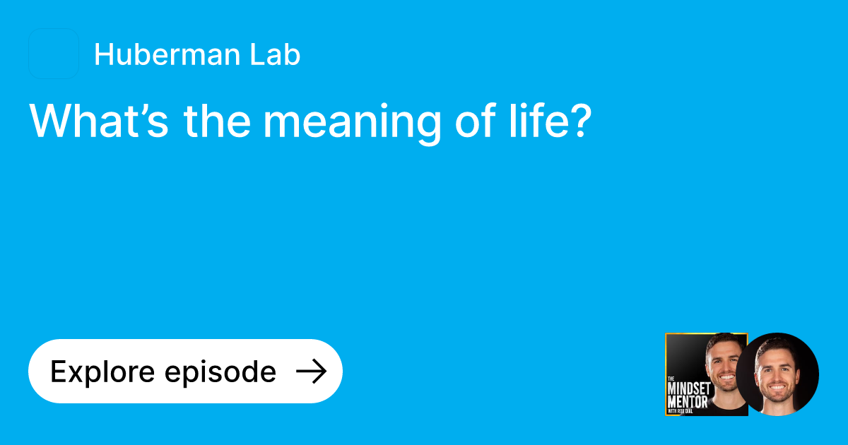 Episode: What’s the meaning of life? | Ask Huberman Lab