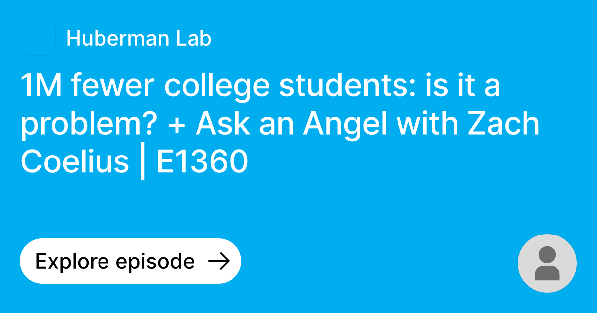 Episode: 1M fewer college students: is it a problem? + Ask an Angel ...