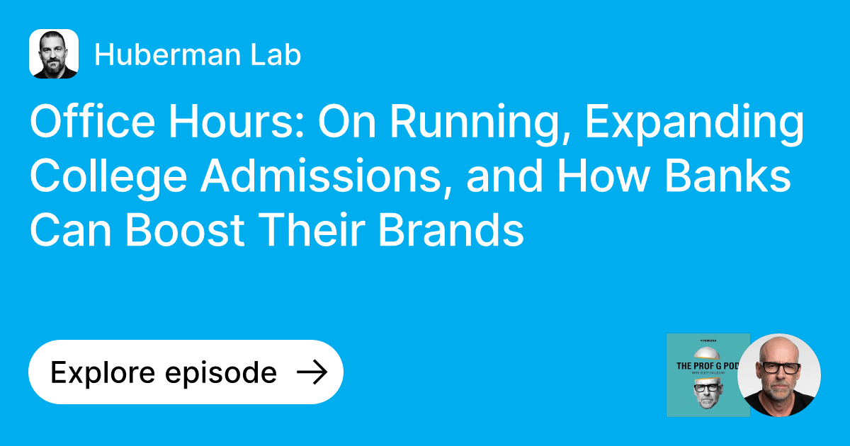 Episode: Office Hours: On Running, Expanding College Admissions, and ...