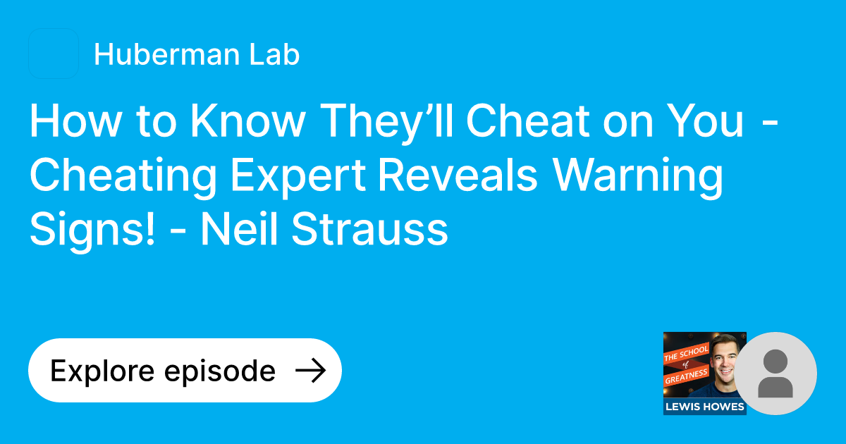 Episode: How to Know They’ll Cheat on You - Cheating Expert Reveals ...