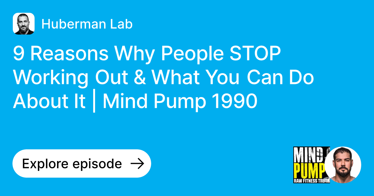 Episode: 9 Reasons Why People STOP Working Out & What You Can Do About ...