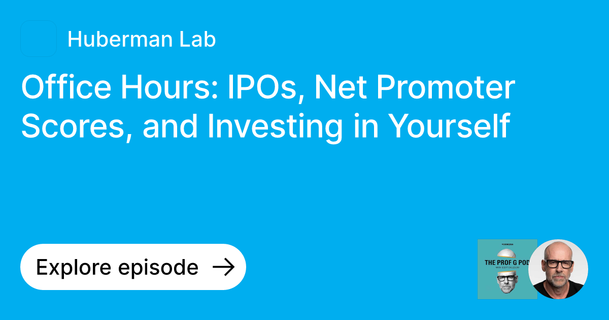 Episode: Office Hours: IPOs, Net Promoter Scores, and Investing in ...