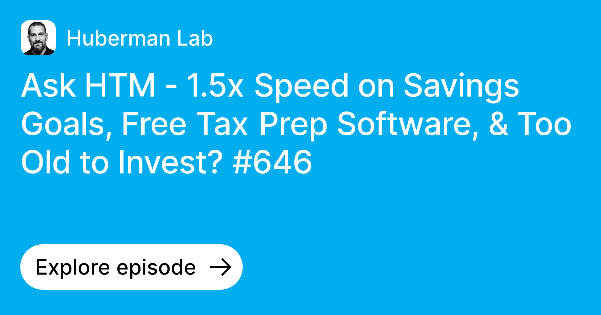 Episode: Ask HTM - 1.5x Speed on Savings Goals, Free Tax Prep Software ...