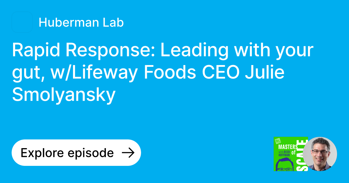 Episode: Rapid Response: Leading with your gut, w/Lifeway Foods CEO ...