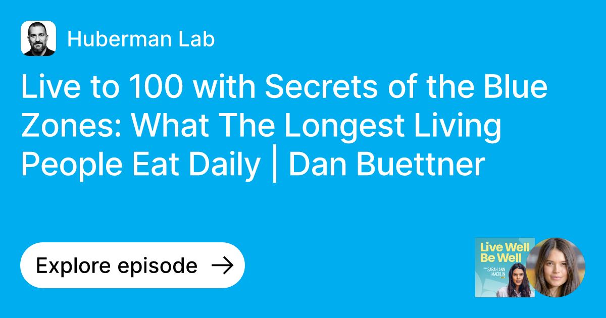 Episode: Live to 100 with Secrets of the Blue Zones: What The Longest ...