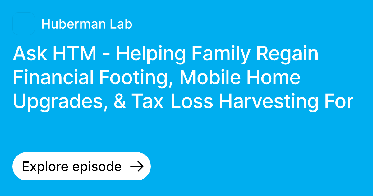 Episode: Ask HTM - Helping Family Regain Financial Footing, Mobile Home ...