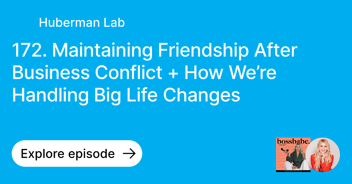Episode: 172. Maintaining Friendship After Business Conflict + How We ...