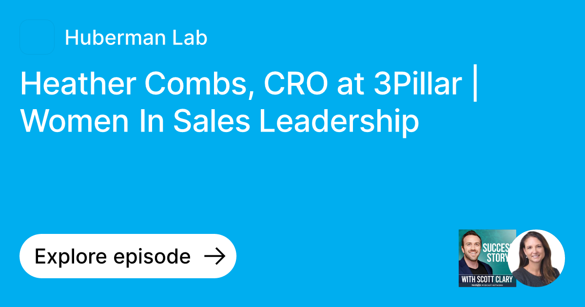 Episode: Heather Combs, CRO at 3Pillar | Women In Sales Leadership ...