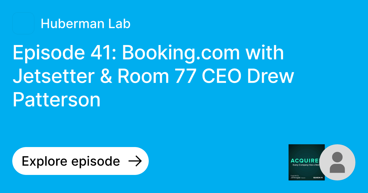 Episode: Episode 41: Booking.com with Jetsetter & Room 77 CEO Drew ...
