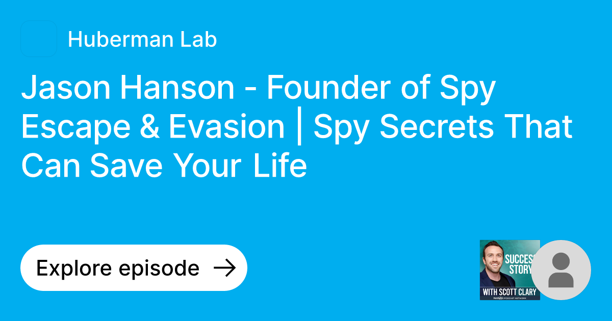 Episode: Jason Hanson - Founder of Spy Escape & Evasion | Spy Secrets ...