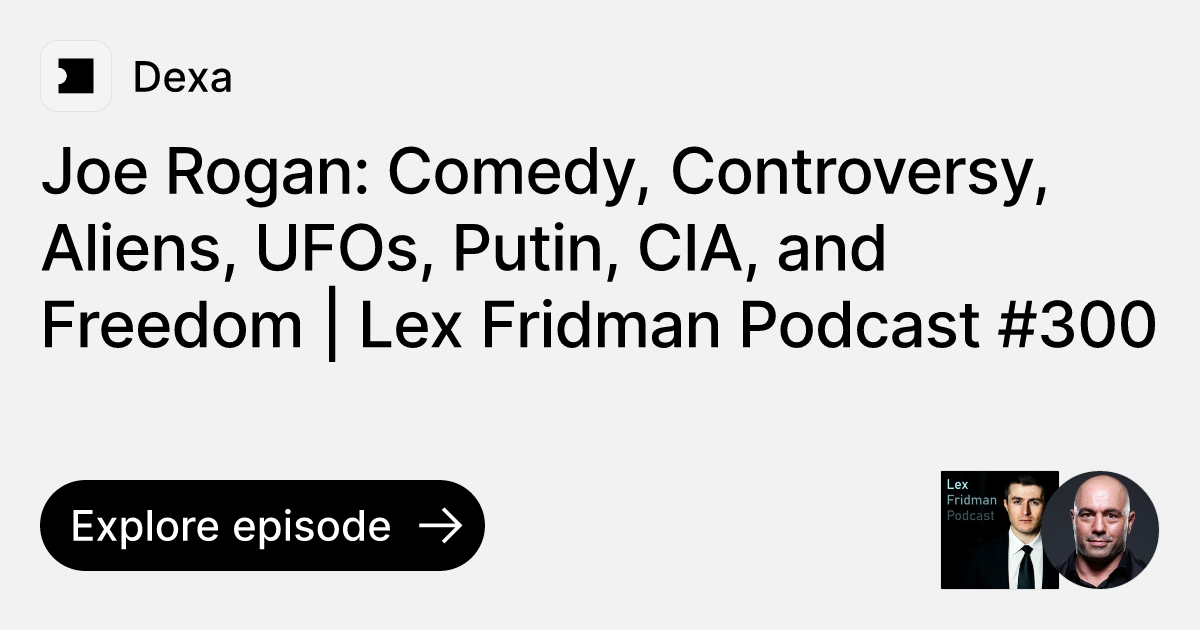 Episode: Joe Rogan: Comedy, Controversy, Aliens, UFOs, Putin, CIA, and ...